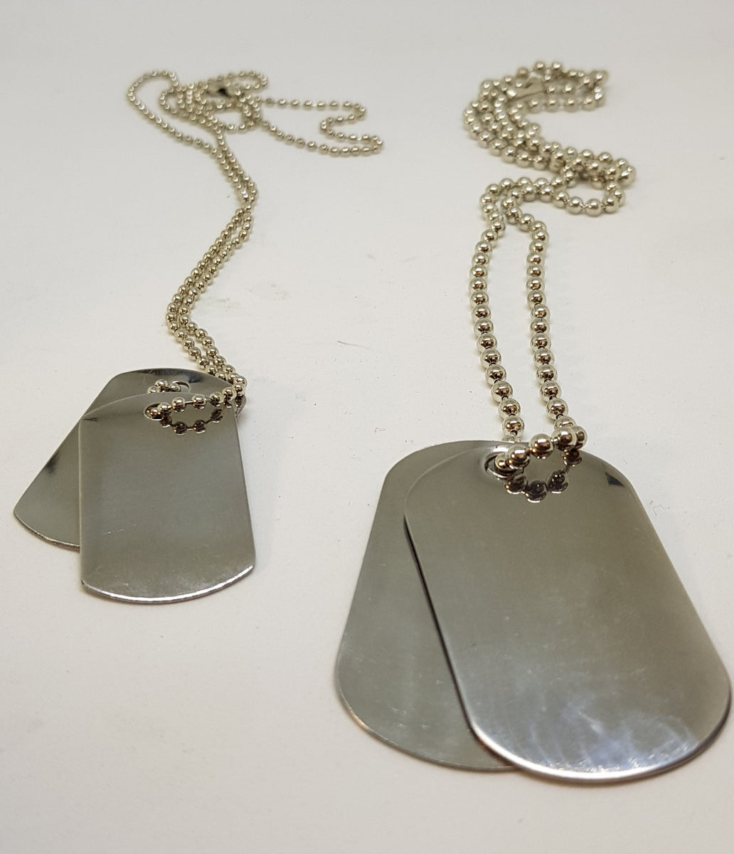 stainless army tags R190 incl engraving – gateway engravers